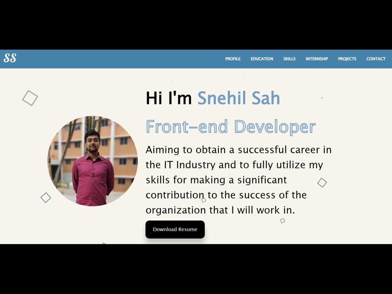 Snehil's Portfolio Snehil's Portfolio